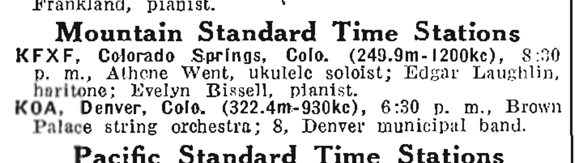 Radio in Colorado in 1926 – Broadcast Pioneers of Colorado